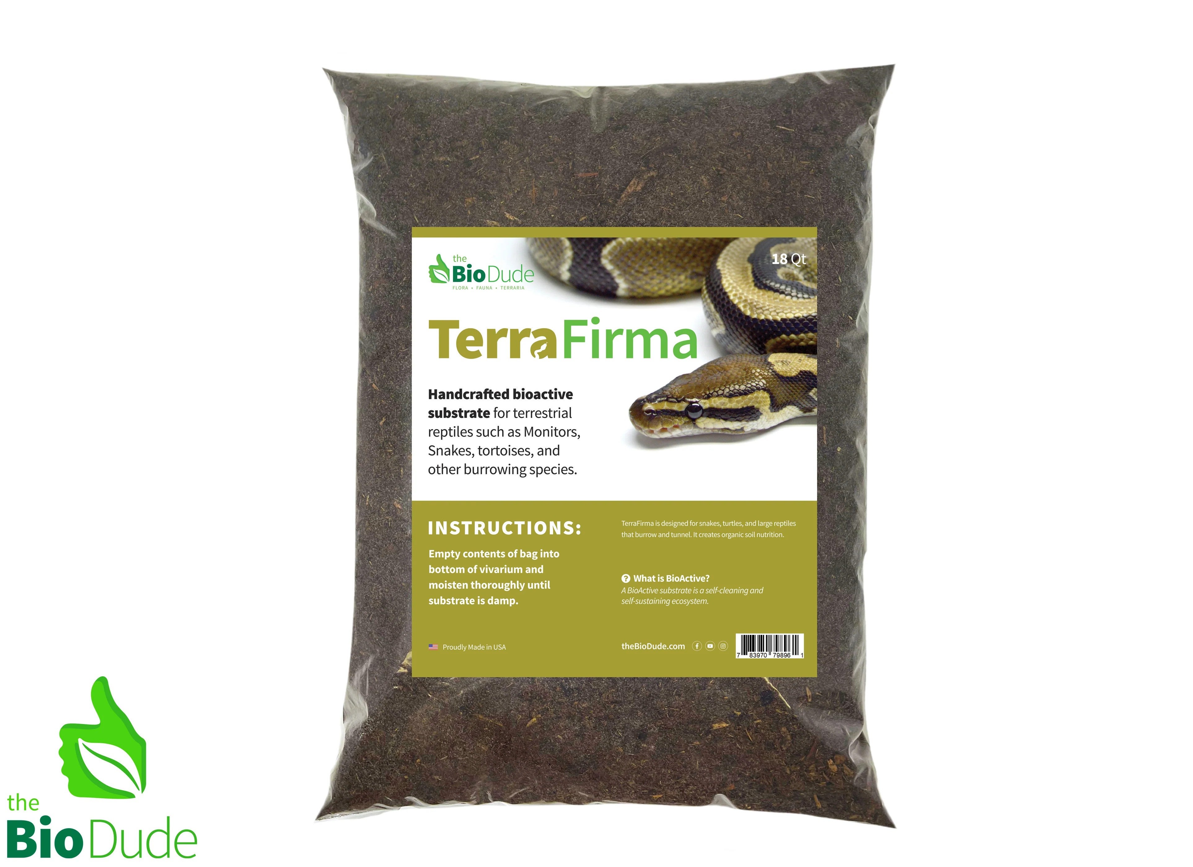 The Bio Dude Terra Firma BioActive Ready Terrestrial & Burrowing ...